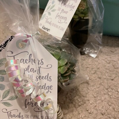 PRINTABLE Teacher Appreciation Gift Tags, Teacher Thank You Card ...