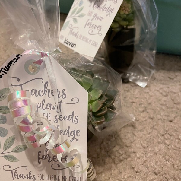 PRINTABLE Teacher Appreciation Gift Tags, Teacher Thank You Card ...