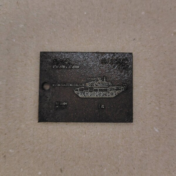 Destroyed T90 Tank Token, Mini Token-tag of Russian Combat Tank Made of ...