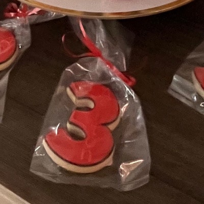 Personalized Birthday Party Cookies, Number Shaped Cookies for ...