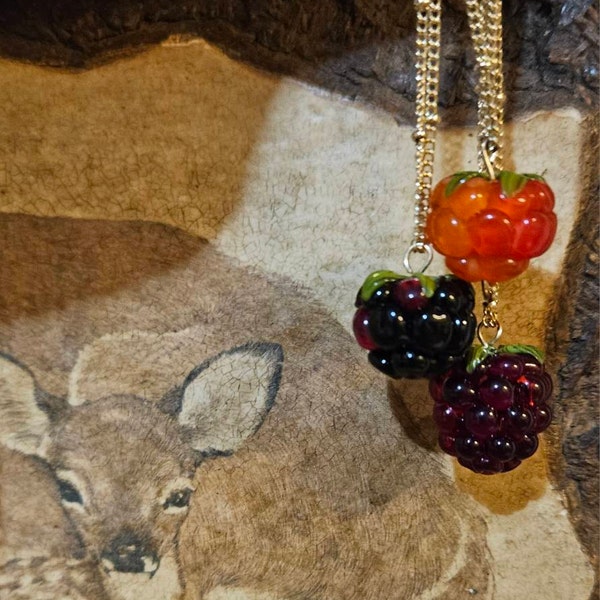 Ten 10 Small BLUEBERRY Handmade Lampwork Bead / Berries/ Beading ...