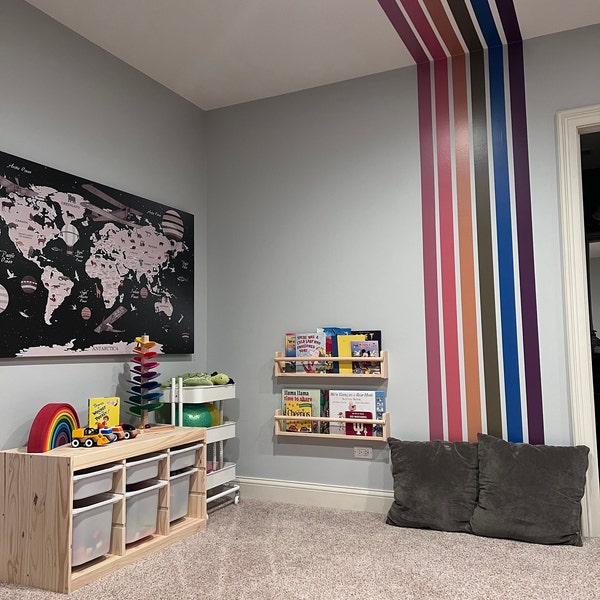 Solid Stripe Wall Decals - Multiple Colors & Sizes - Etsy
