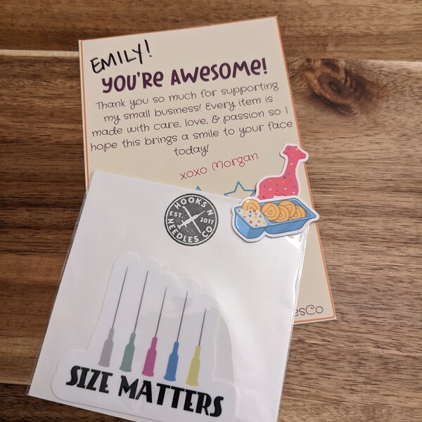 IV Size Matters Vinyl Decal Sticker - Syringe Sticker - Nursing Student ...