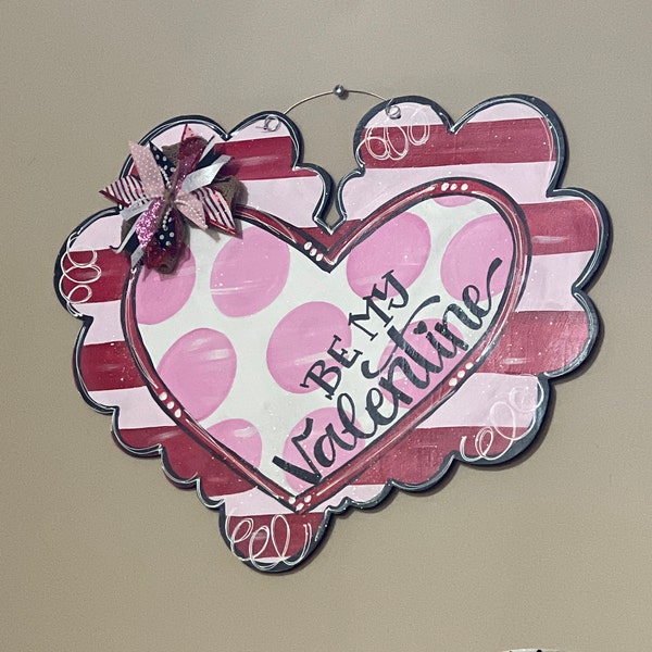 Personalized Door Hanger - Valentine's Day Door Hanger - Valentine Door ...