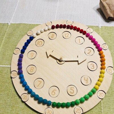 Montessori Clock, Telling Time, Analog Clock, Homeschooling, Waldorf ...