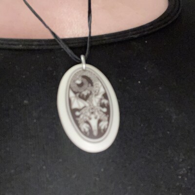 Celtic Cat Annulus Porcelain Pendant - Etsy