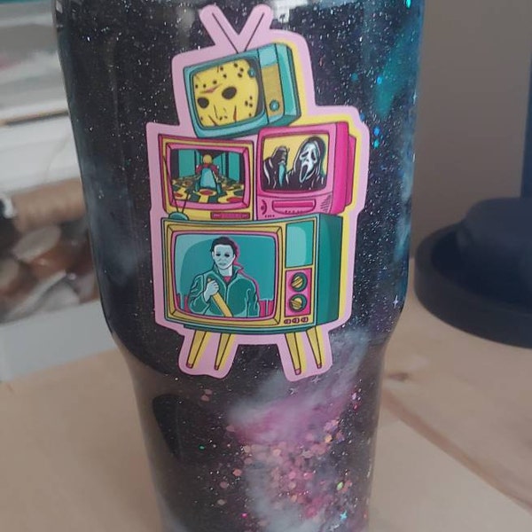 Horror Art Sticker, TV Sticker Decal, Classic Horror Stickers, Pop Art ...