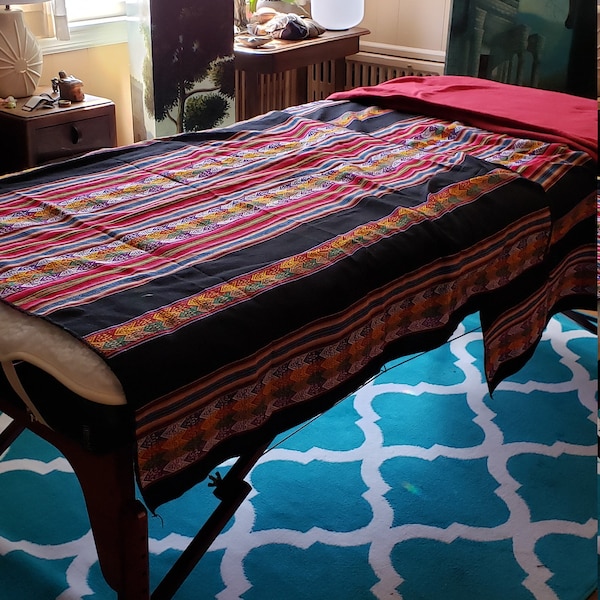 Aguayo Authentic Manta Peruvian Fabric, Inca Design Blanket , Artisan ...