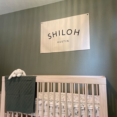 Baby Name Flag Canvas Flag Nursery Name Sign Custom Name - Etsy