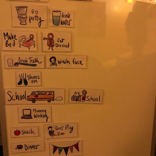 Visual Schedule Toddler Kids Routine Chart Printable Cards - Etsy