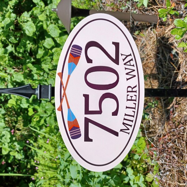 Address Sign Plain White With Stake - Etsy