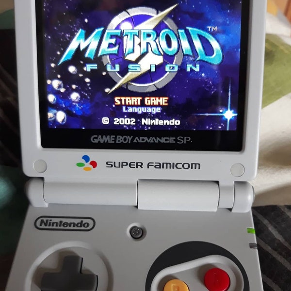 SERVICE Prestige IPS Modded Gameboy Advance SP With New Buttons, Shell ...