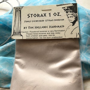 Storax Incense Powder, 1oz Styrax Benzoin Resin for Ritual Use ...