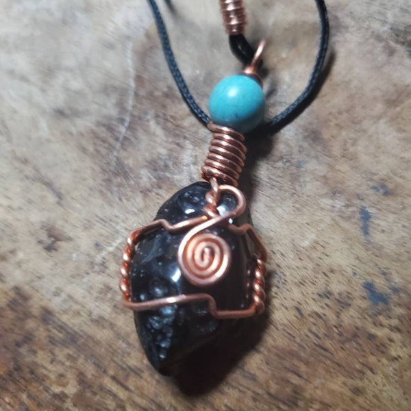 Pink Opal Wire Wrap Wand Necklace Handmade Wire Wrap Crystal Wand ...