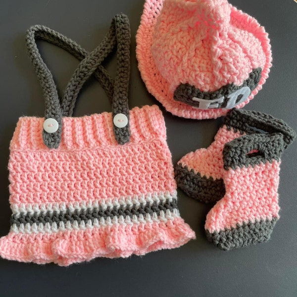 CROCHET PATTERN Baby Fireman Firefighter Hat, Newborn, 0-3 Month, 3-6 ...