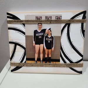 Volleyball Picture Frame/holder, Farmhouse Style, Coaches Gift, Team ...