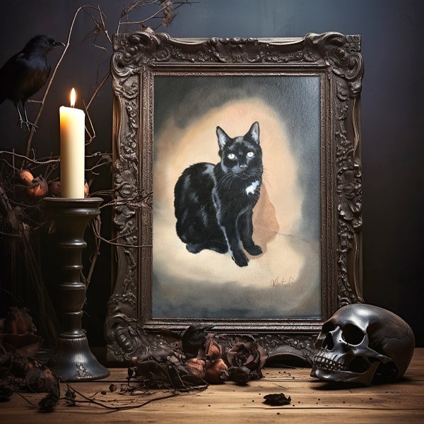 Single Gothic Style Black Frame Mockup, Gothic Digital Mockup, Framed ...