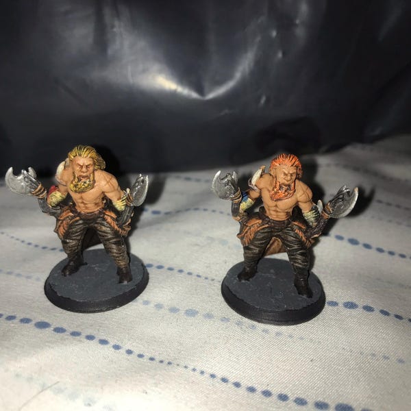 Hand Painted Half Orc Paladin, Fighter, Warrior Miniature for Dungeons ...