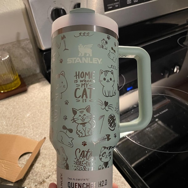 Cat OWALA 32oz Freesip Engraved Water Bottle, Cat Mom, Customized Cat ...