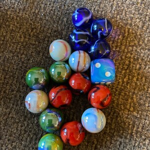 50 Mixed Target Marbles 5/8 16mm Diameter FREE | Etsy