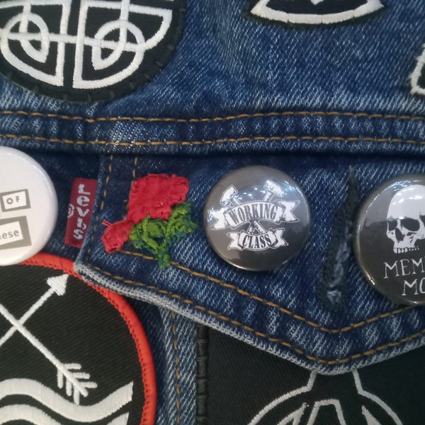 Christian Anarchist Button Set, 1.25" Pinback Buttons, No King but ...