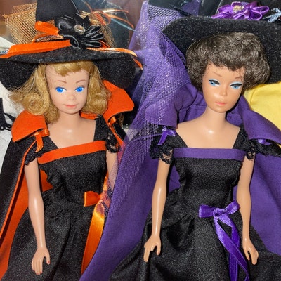 Handmade Fashion Doll Clothes Black/purple Witch Halloween Costume - Etsy