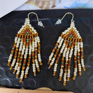 Small Turquoise and Terra Cotta Native American Fringe - Etsy