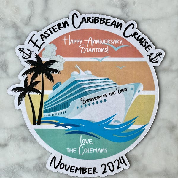 Personalized Cruise Door Magnet Cruise Destination Magnet Colorful ...