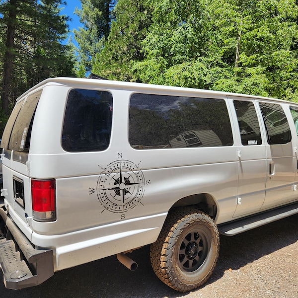 Vinyl Distressed Style Compass Hood Decal Window Decal Fits Jeep ...