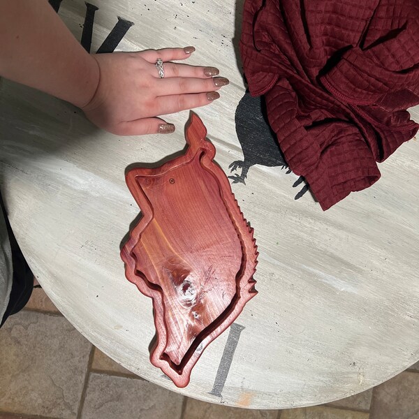 Personalized Round Teak Wood Charchuterie Lazy Suzan Food Serving Tray ...