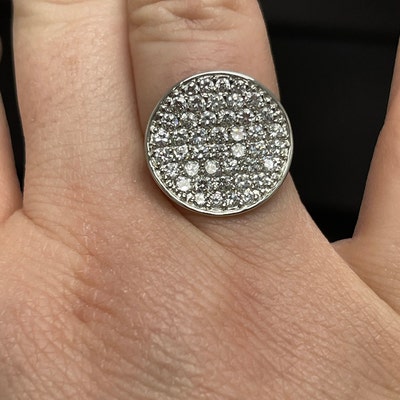 CZ Pave Ring, 925 Sterling Silver, Pave Statement Ring, Pave Ring ...