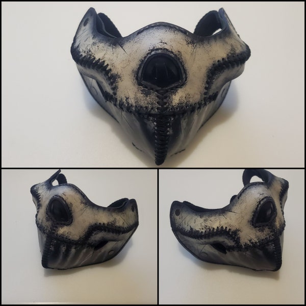 PDF Pattern Leather Skull Half Mask - Etsy