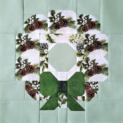 Christmas Wreath Quilt Block Pattern PDF Includes Instructions for 6 ...
