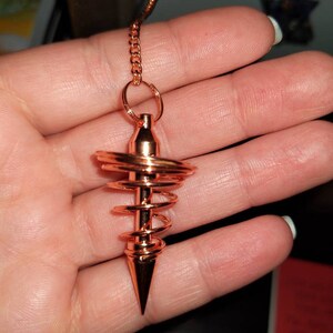 Copper Plated Spiral Pendulum Copper Vortex Pendulum Dowsing - Etsy