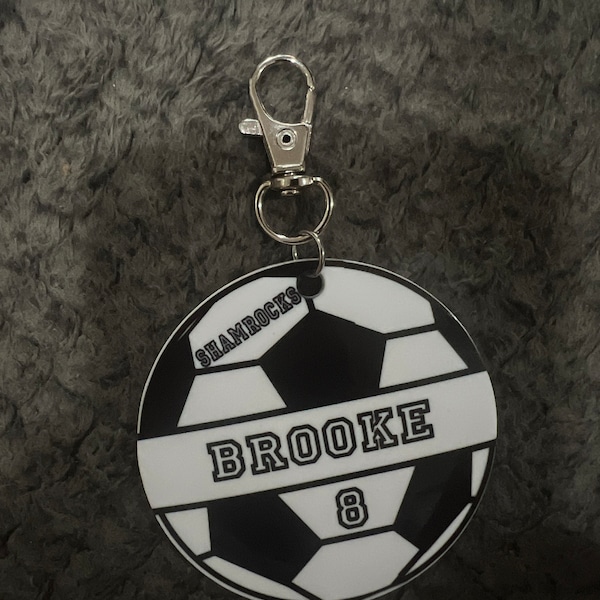 Personalized Soccer Tag/ Team Gift / Soccer Keychain - Etsy