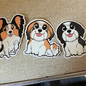 Shih Tzu Sticker Chibi Puppy Dog Vinyl Hand Drawn | Etsy