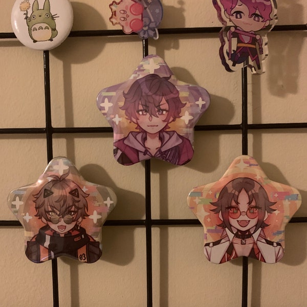 Nijisanji Vtuber | Star Buttons - Etsy