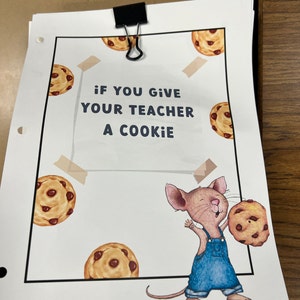 If You Give Your Teacher a Cookie - Etsy