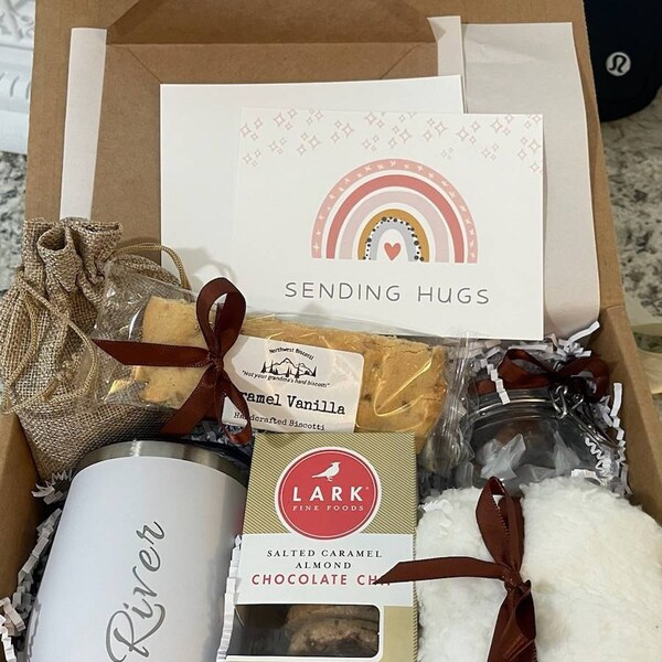 Sending a Hug Gift Box, Fall Gift Box, Personalized Gift Basket ...