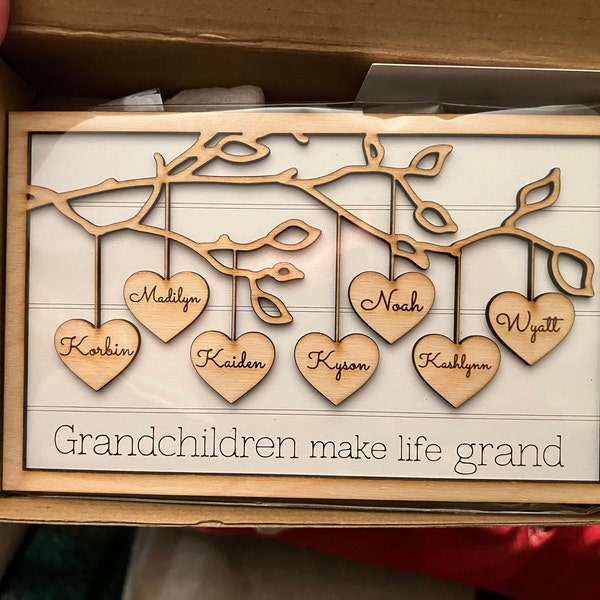 Grandparent Customized Sign, Gift Grandma, Gift for Grandpa, up to 50 ...