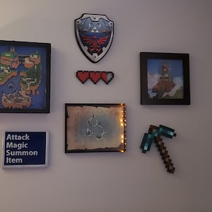 Minecraft Diamond Pickaxe Wall Decor | Etsy