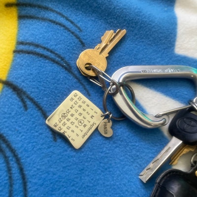 Engraved Calendar Keychain Personalized Calendar Key Chain Signature Calendar Keychain Custom ...