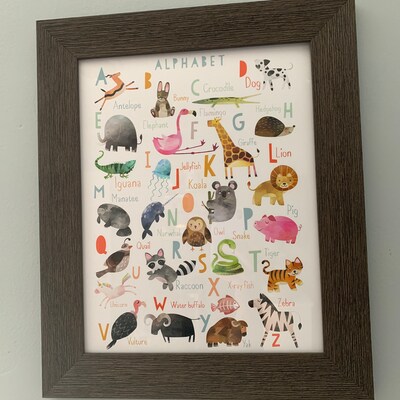 Animal Alphabet Print, Nursery Decor, Animal Nursery Prints, Kids Room ...
