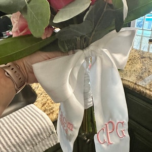 SATIN Monogram Nosegay Ribbon Prom/homecoming/hoco/school Dance - Etsy