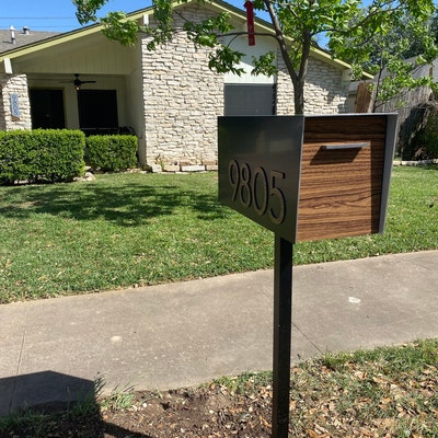 Post Mounted Mailbox Aluminum Mailbox Post Mailbox Pole - Etsy