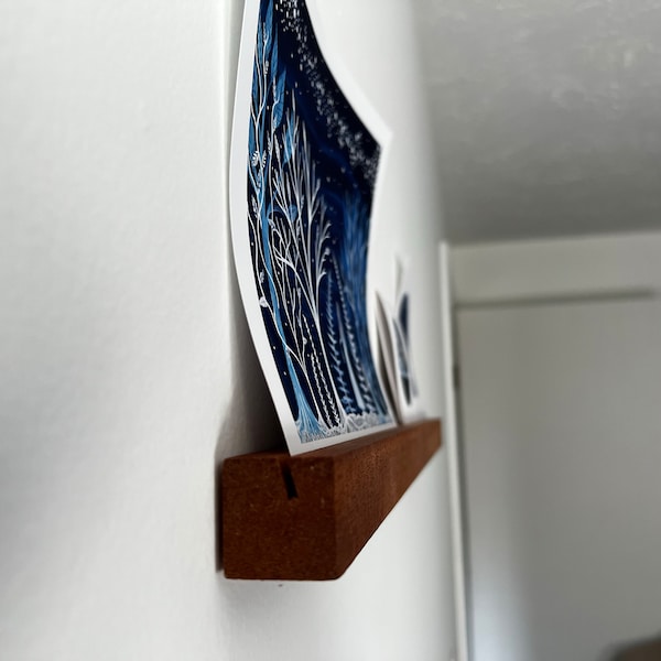 Wooden Picture Rail Shelf | Photo Rail Shelf | Solid Hardwood ...
