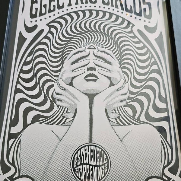 The Electric Circus Psychedelic Rock Art Print, Psychedelic Art Print ...