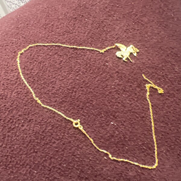 14K Gold Fringe Necklace on 925 Sterling Silver Cleopatra Necklace ...