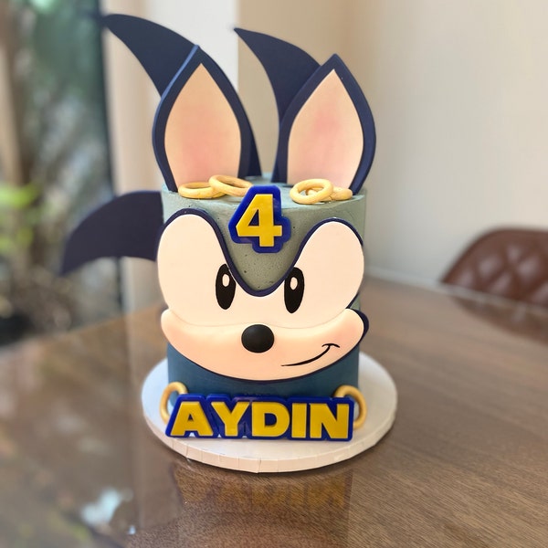 Super Sonic Cake Topper for Cake Decorating Birthday Cake for Kids ...