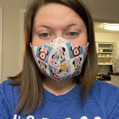 Mickey Mouse Disney Contoured Fitted Face Mask Lightweight - Etsy